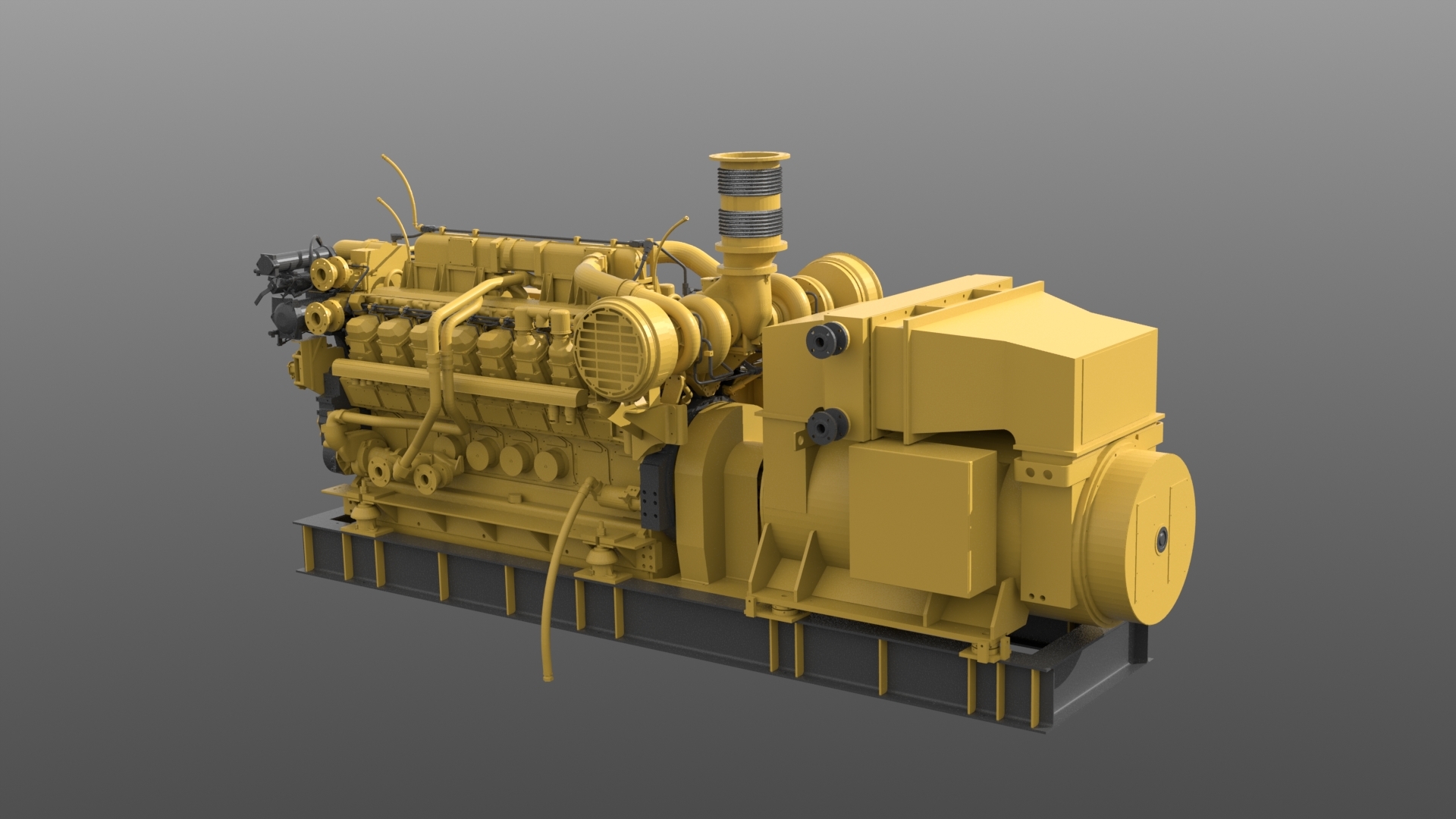 3d model of diesel engine