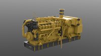 3d engine cooling fan modeled model