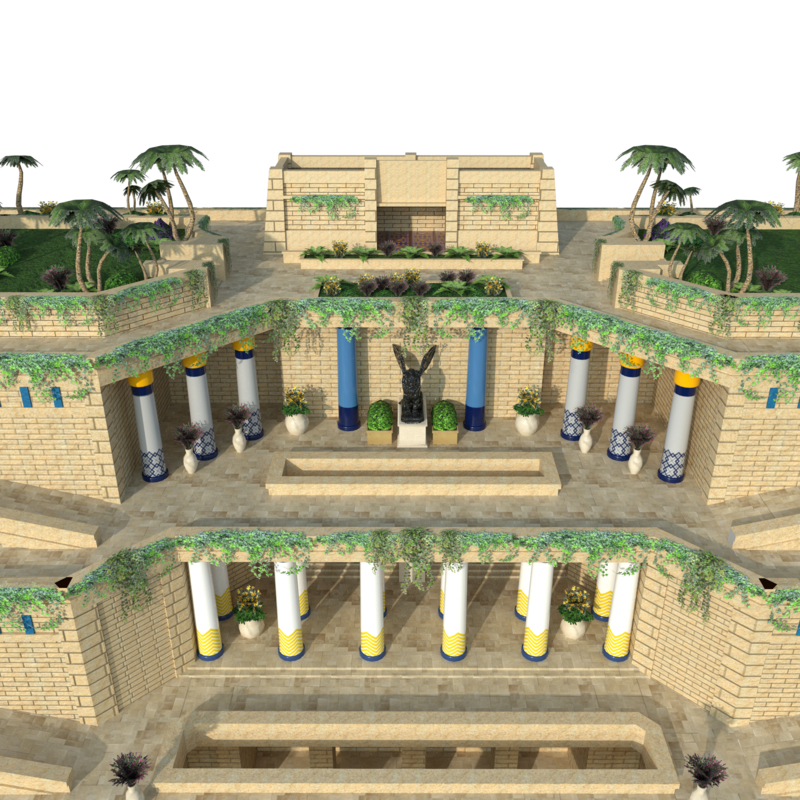 3D hanging gardens babylon model - TurboSquid 1218731