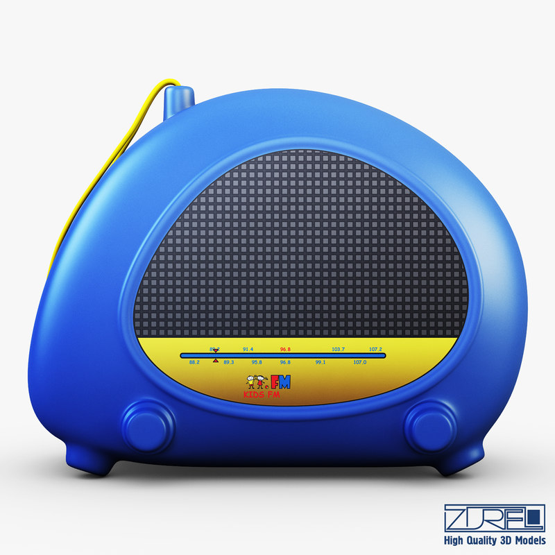 3d model kids radio toy