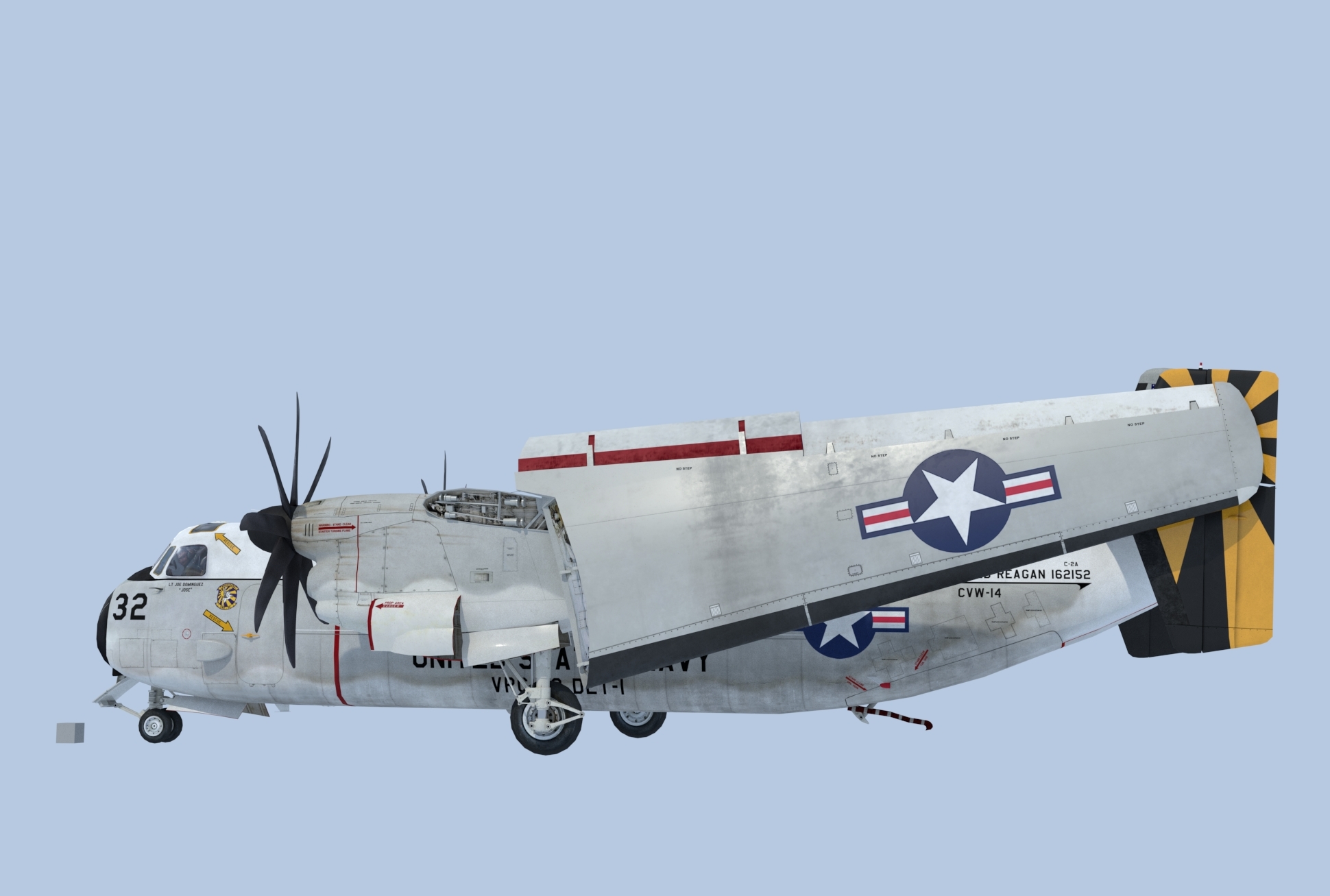 c-2a greyhound 3d model