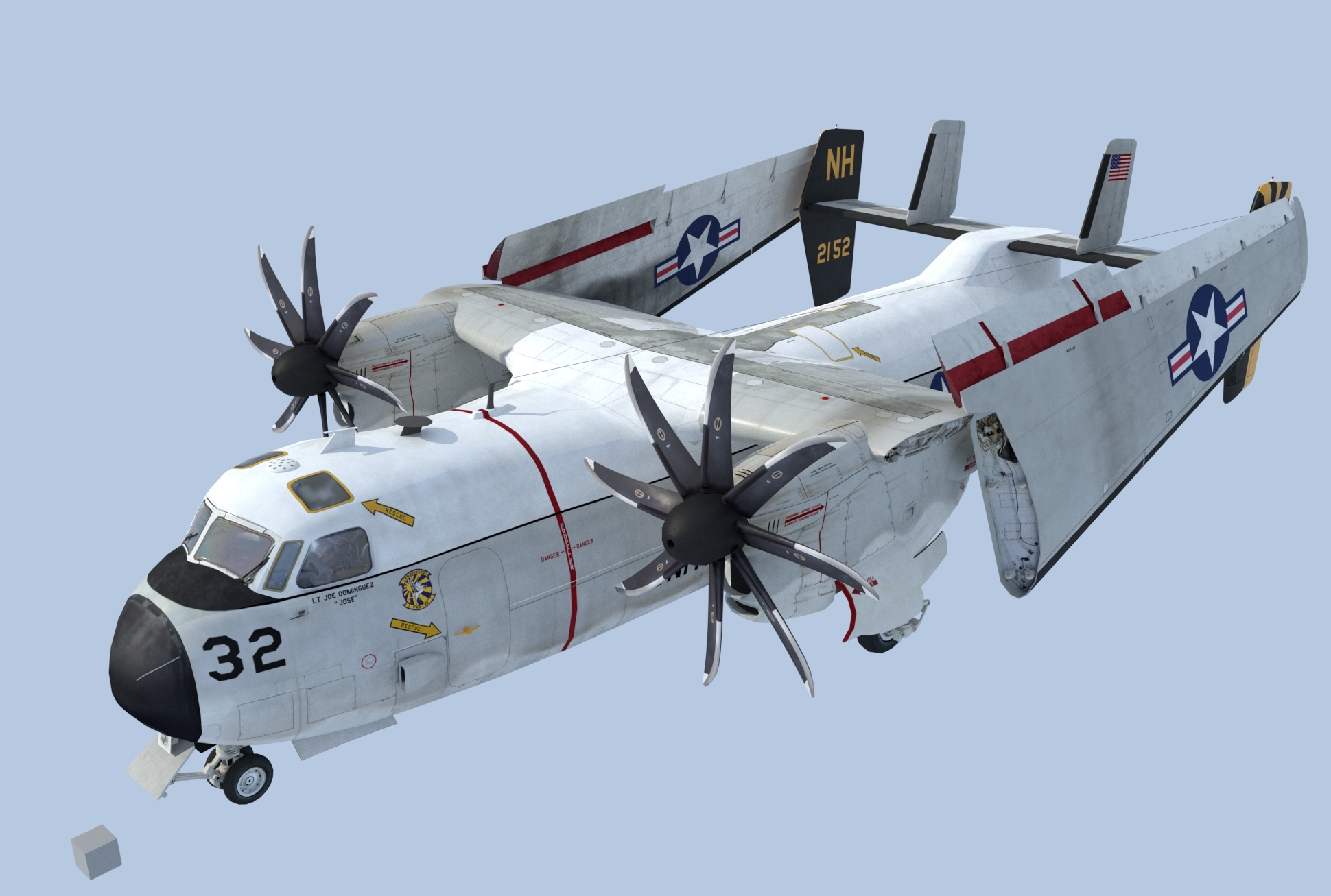 c-2a greyhound 3d model