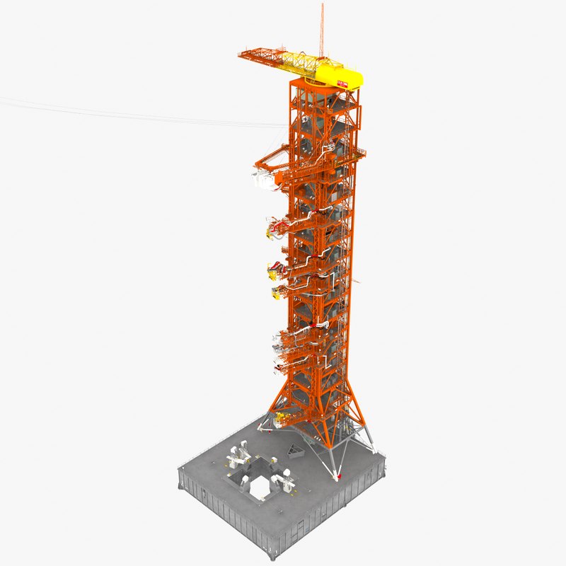 Apollo mobile launcher launched 3D model - TurboSquid 1332670