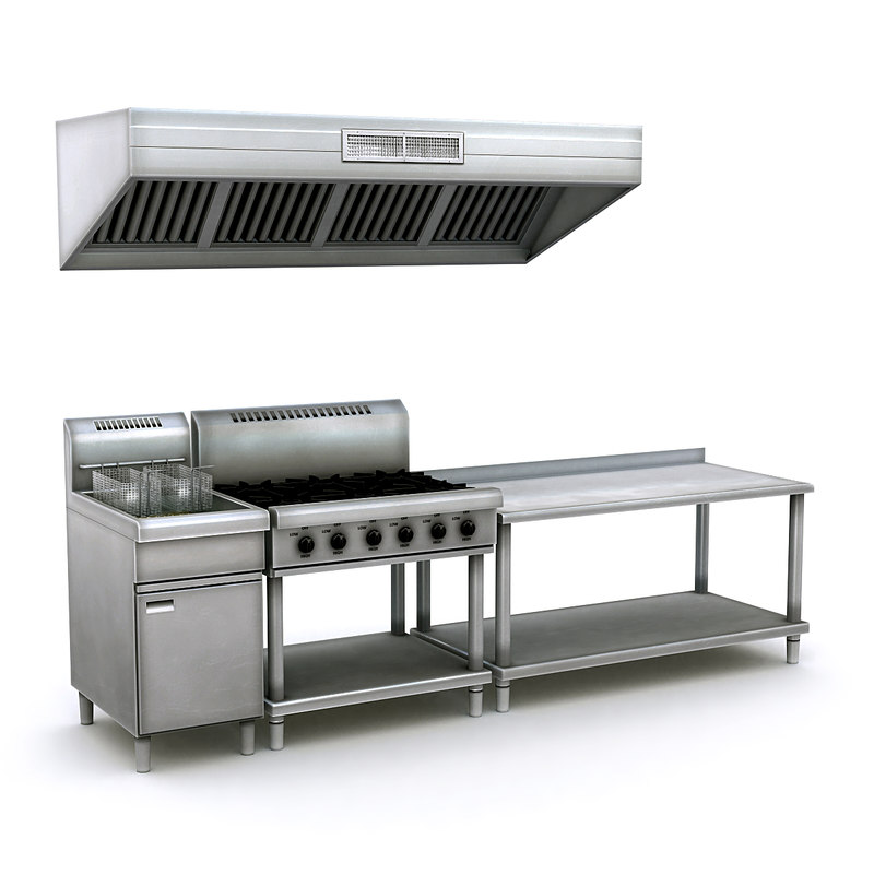 3d commercial kitchen pack