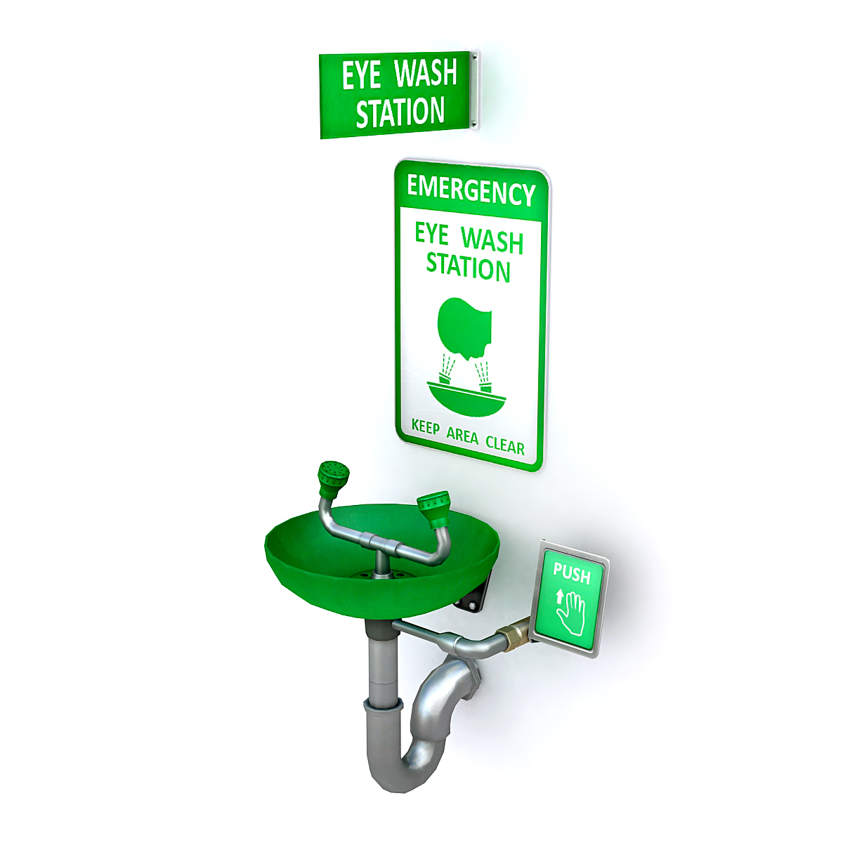 3d eye wash station model