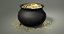 3d model of cauldron gold coins