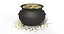 3d model of cauldron gold coins