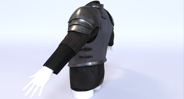 medieval fantasy half-plate armor 3d model