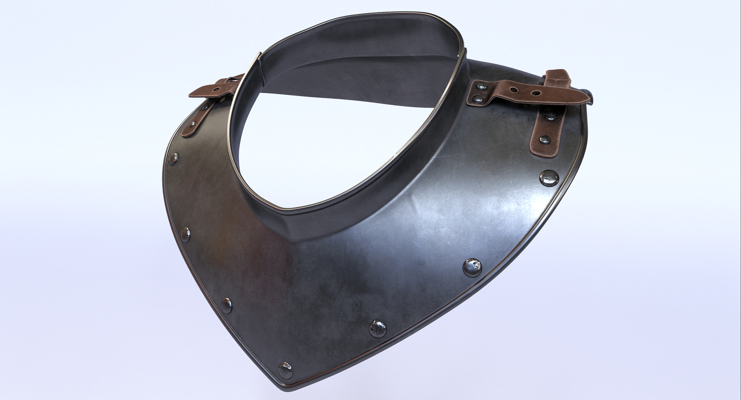 medieval fantasy half-plate armor 3d model