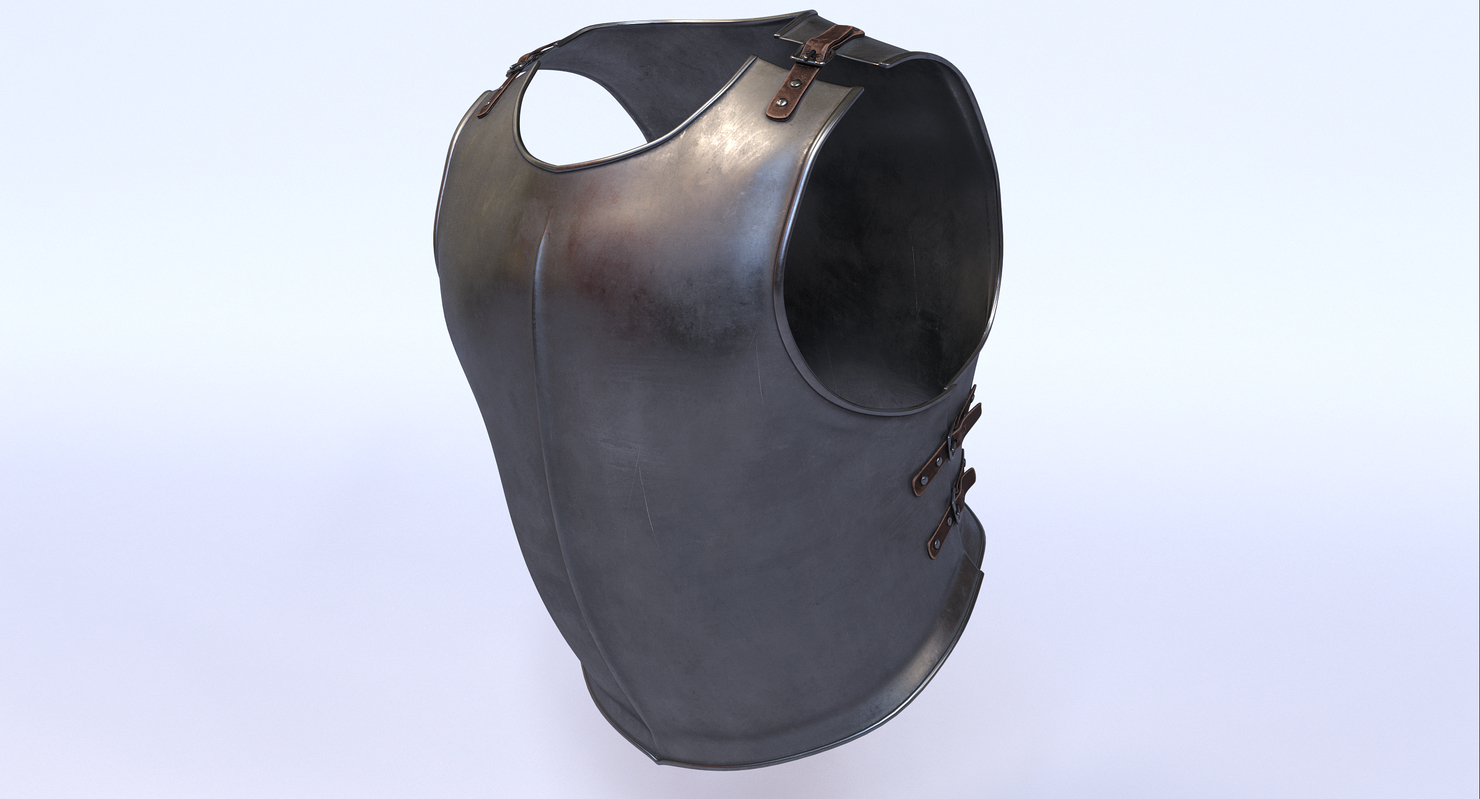 medieval fantasy half-plate armor 3d model