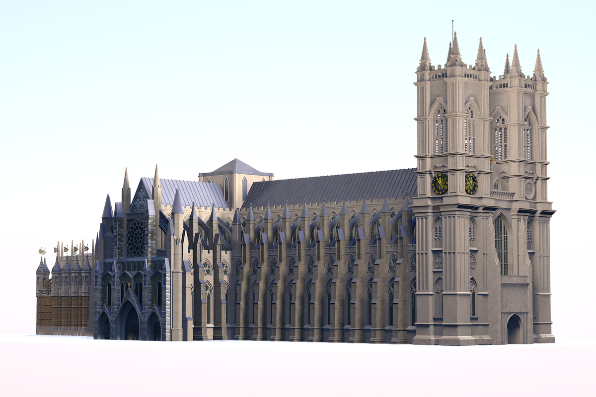 3d model of westminster abbey church