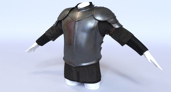 medieval fantasy half-plate armor 3d model