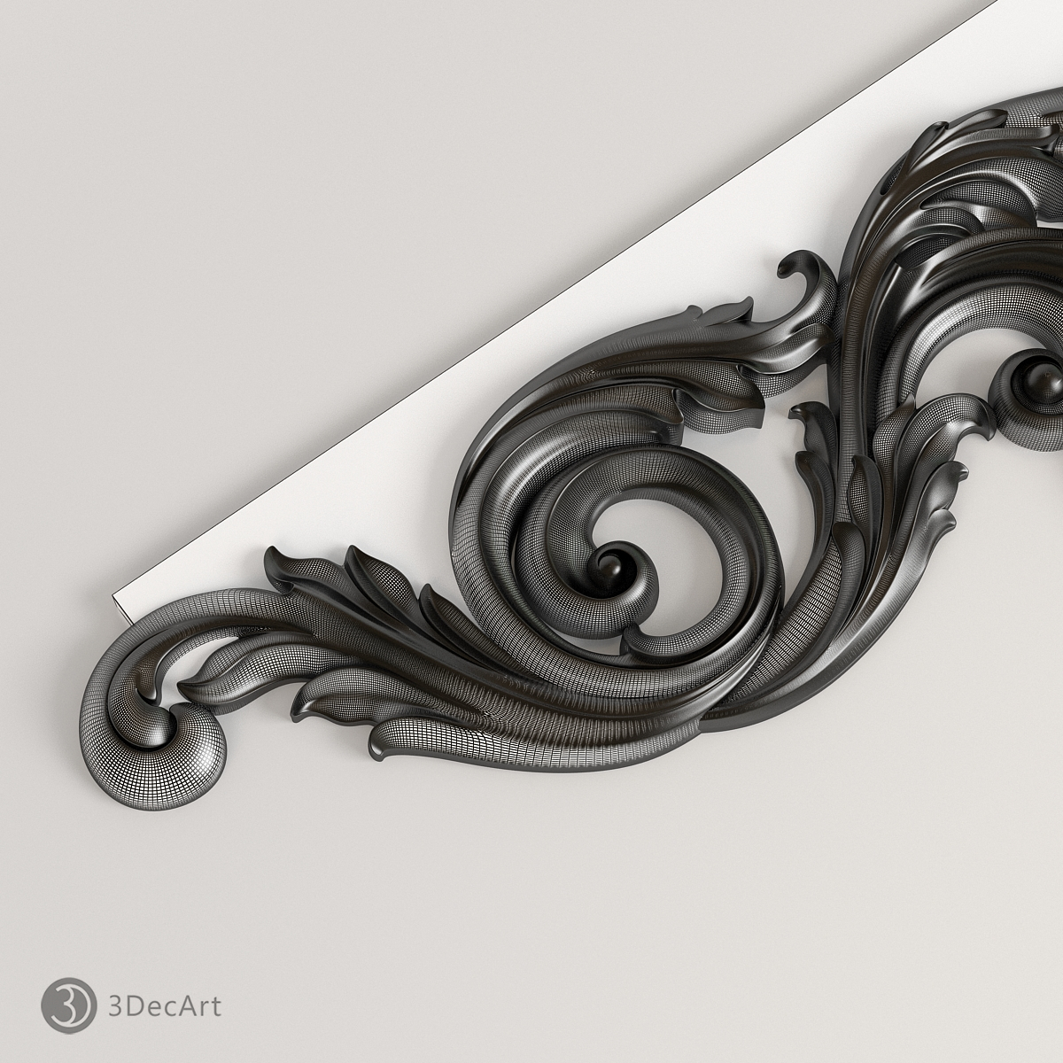 3d model corner decor