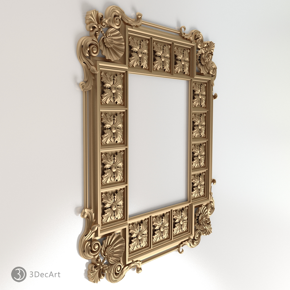 carved frame cnc 3d model