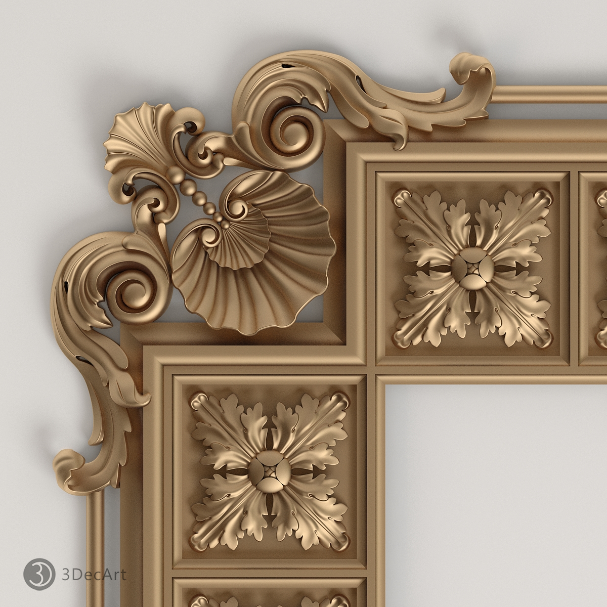 carved frame cnc 3d model