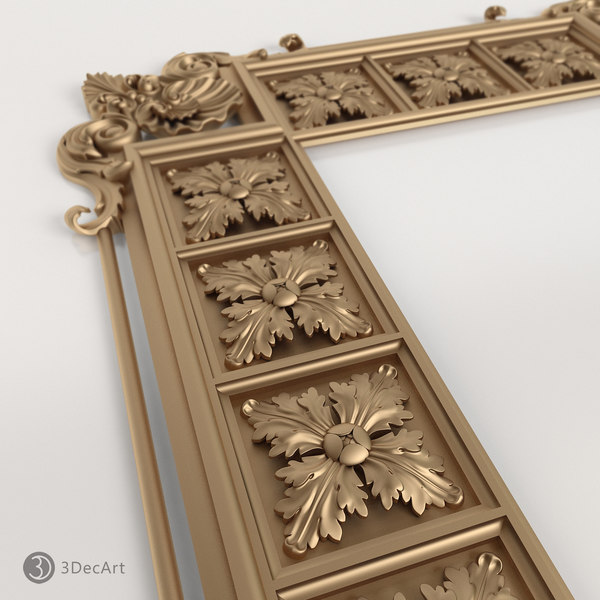 carved frame cnc 3d model
