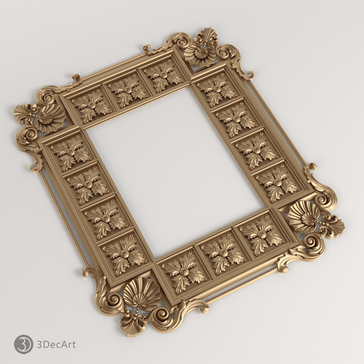 carved frame cnc 3d model