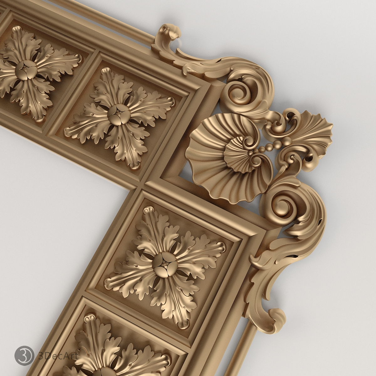 carved frame cnc 3d model