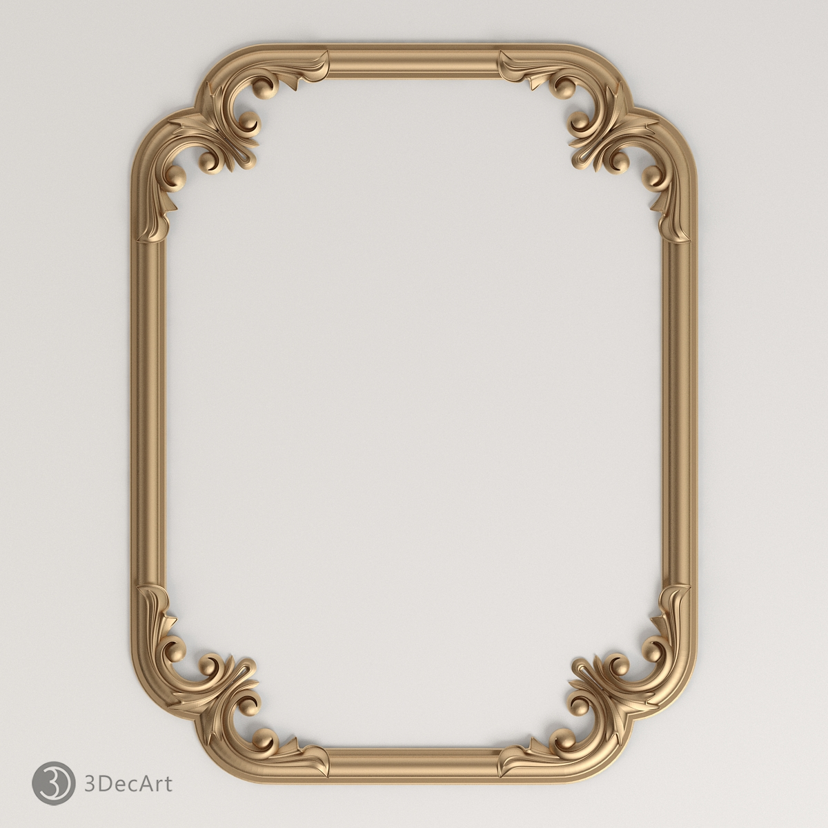 3d carved frame model