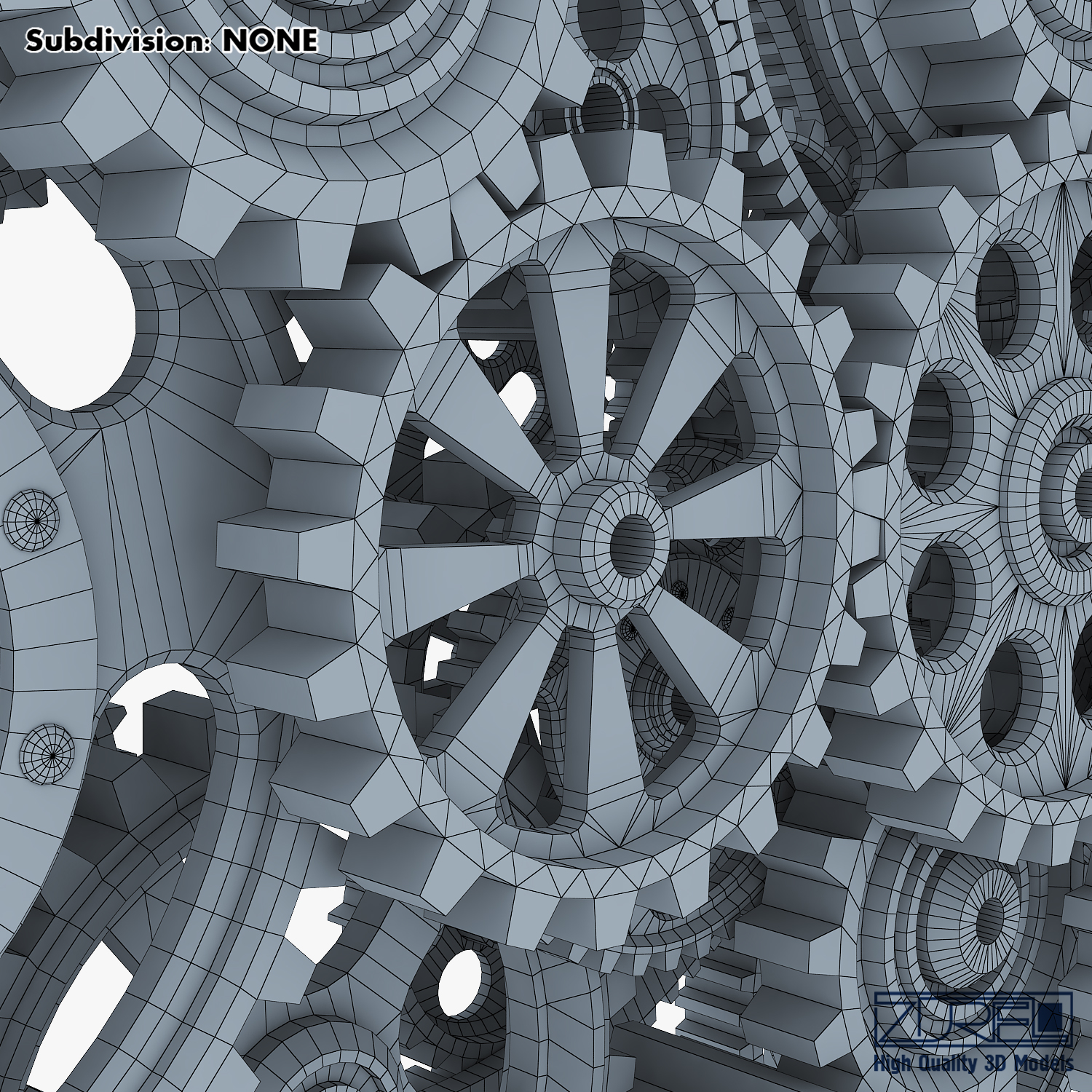 Gear mechanism v 2 3D model - TurboSquid 1221963