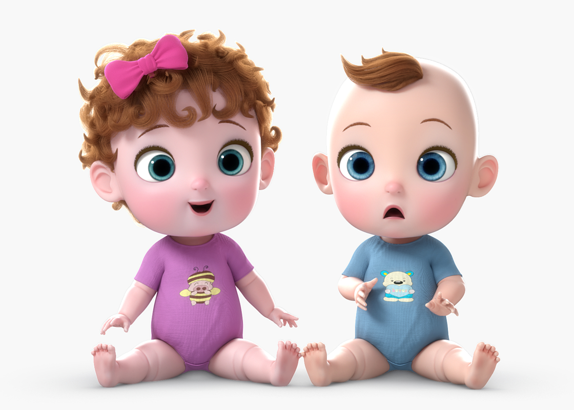 Cartoon family rigged 3D model - TurboSquid 1319209