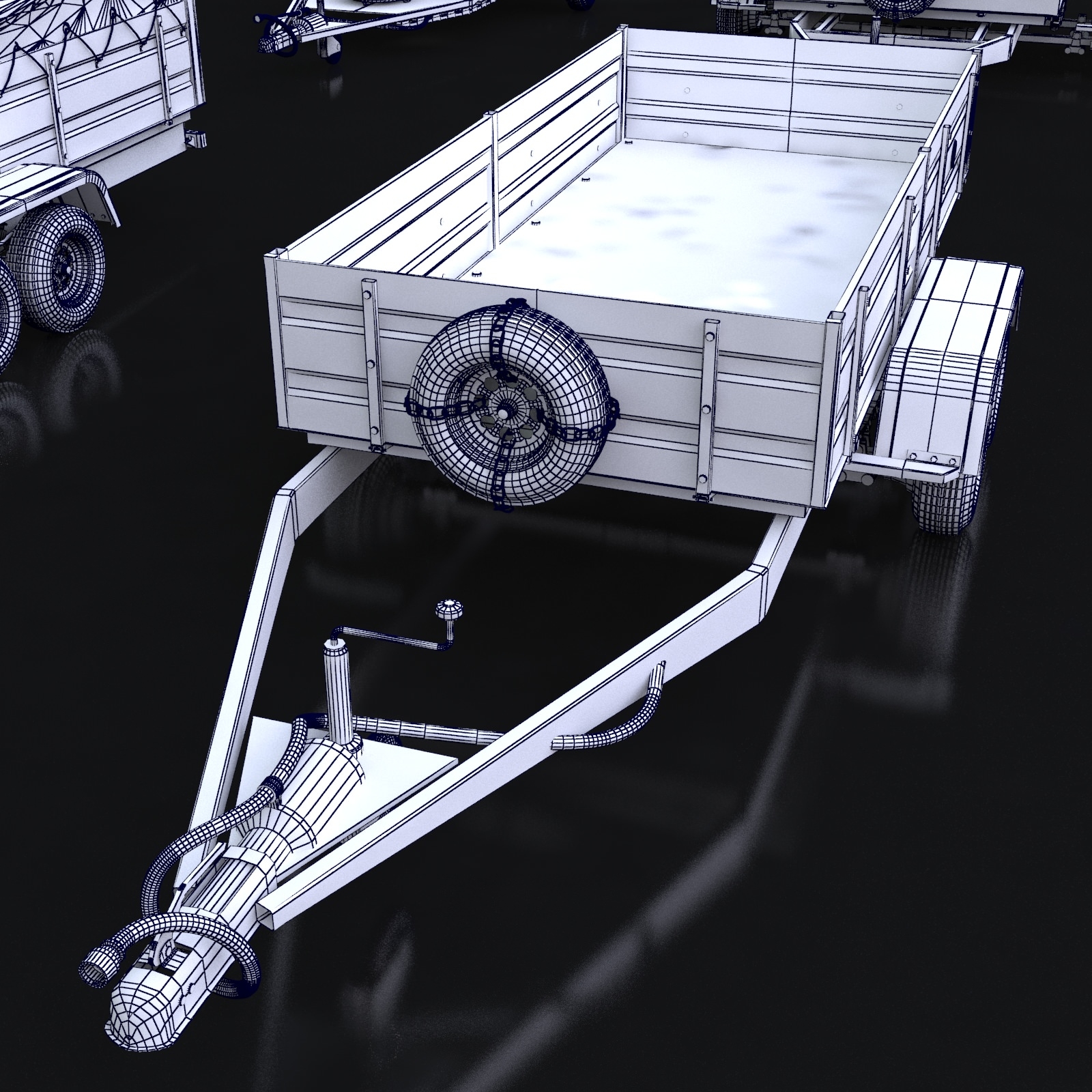 3D trailers cars model - TurboSquid 1319372