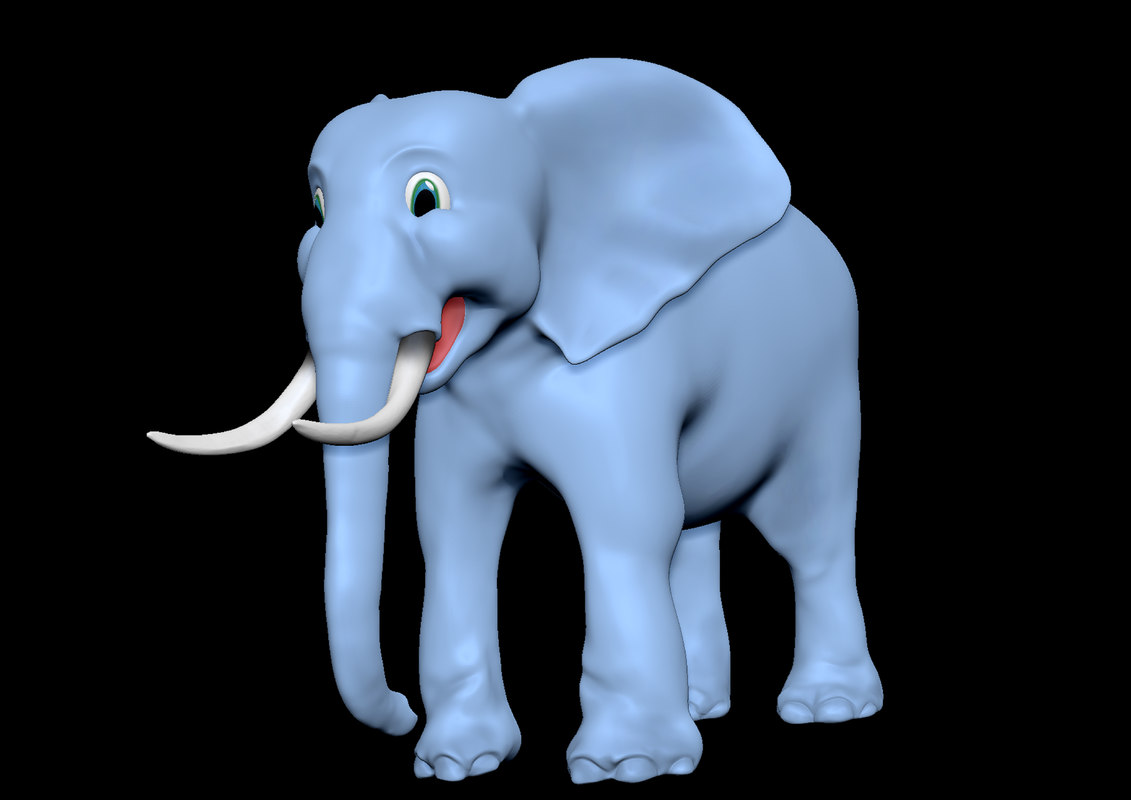 3D cartoon elephant - TurboSquid 1319452