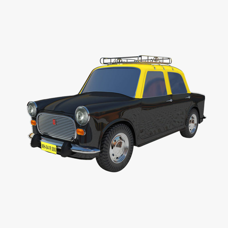 Mumbai taxi 3D - TurboSquid 1170085