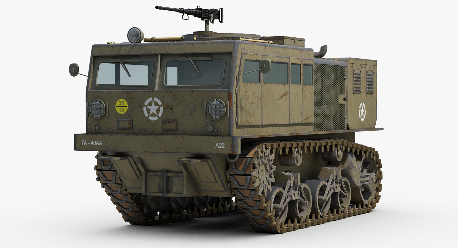 military m4 highspeed tractor 3d max