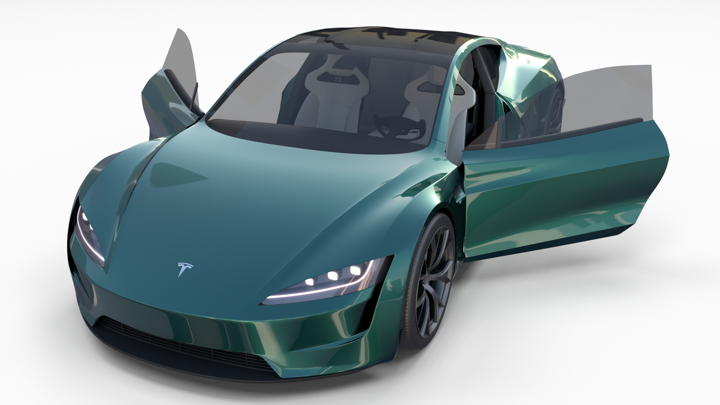 Tesla roadster interior 3D model - TurboSquid 1327156