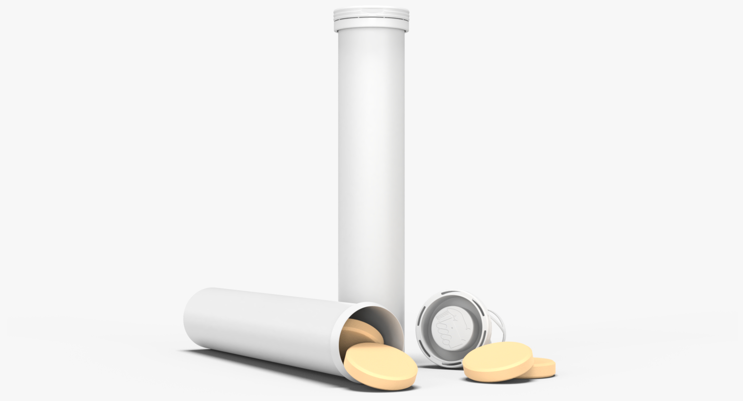 vitamin tubes 14x2 6cm 3d obj