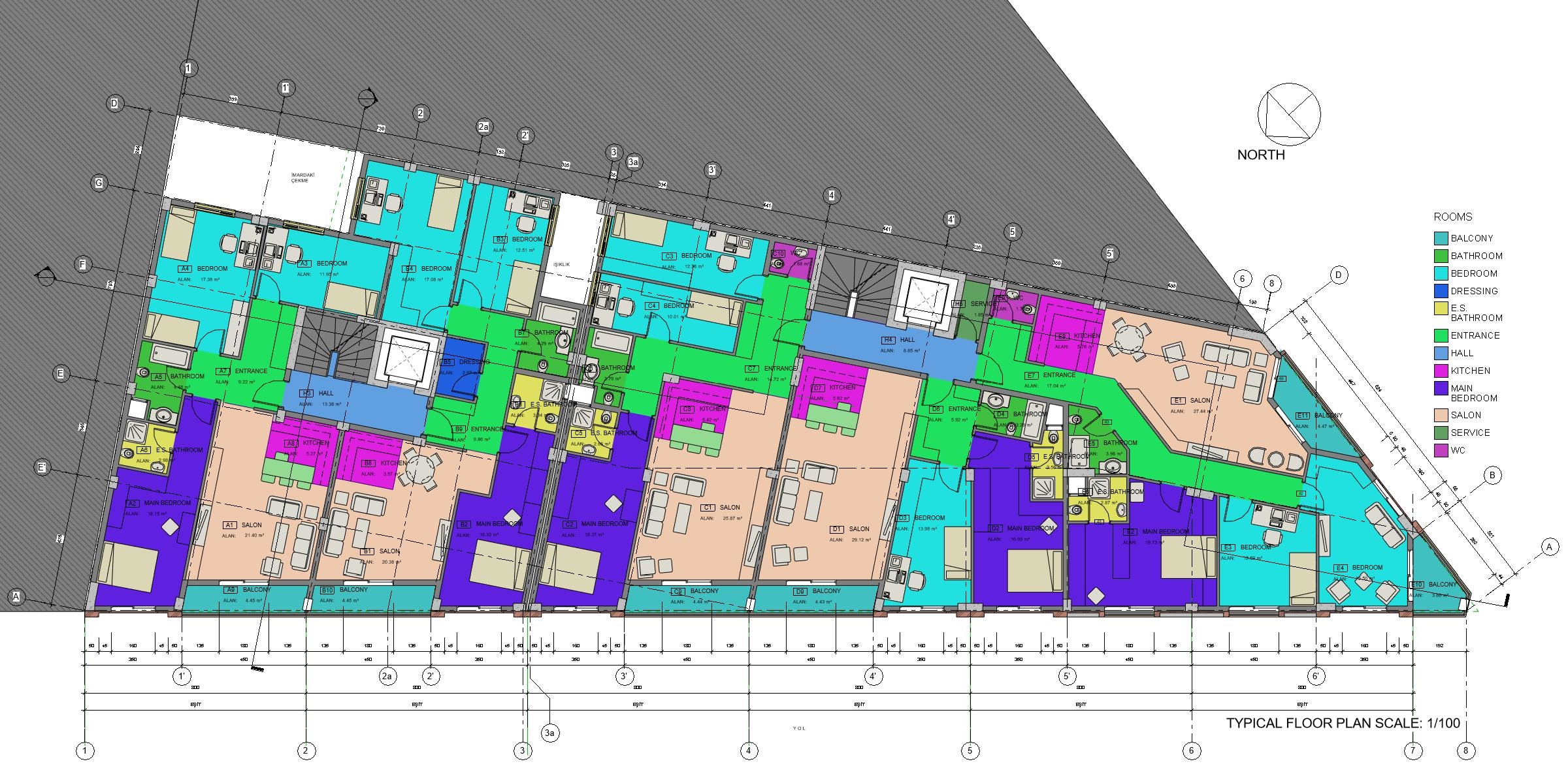 Revit project apartment building 3D model - TurboSquid 1338159