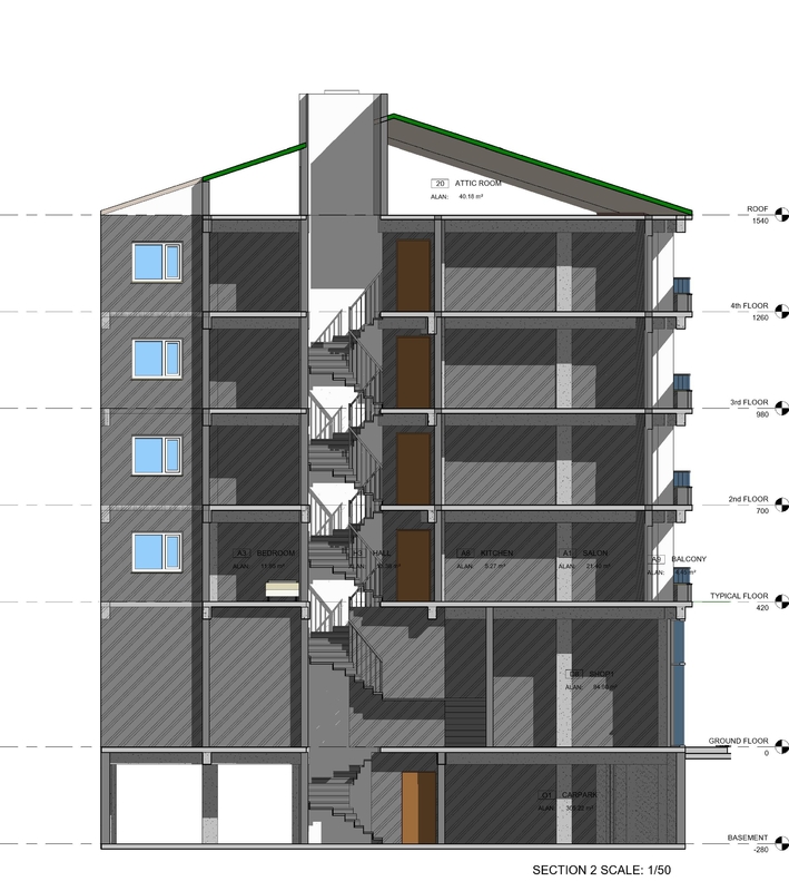 Revit project apartment building 3D model - TurboSquid 1338159