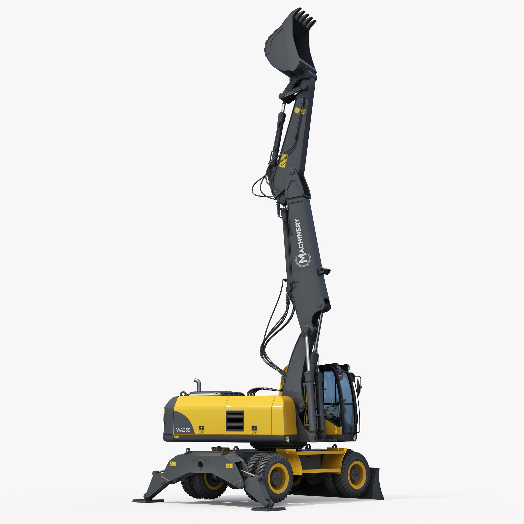 wheel excavator 3d model