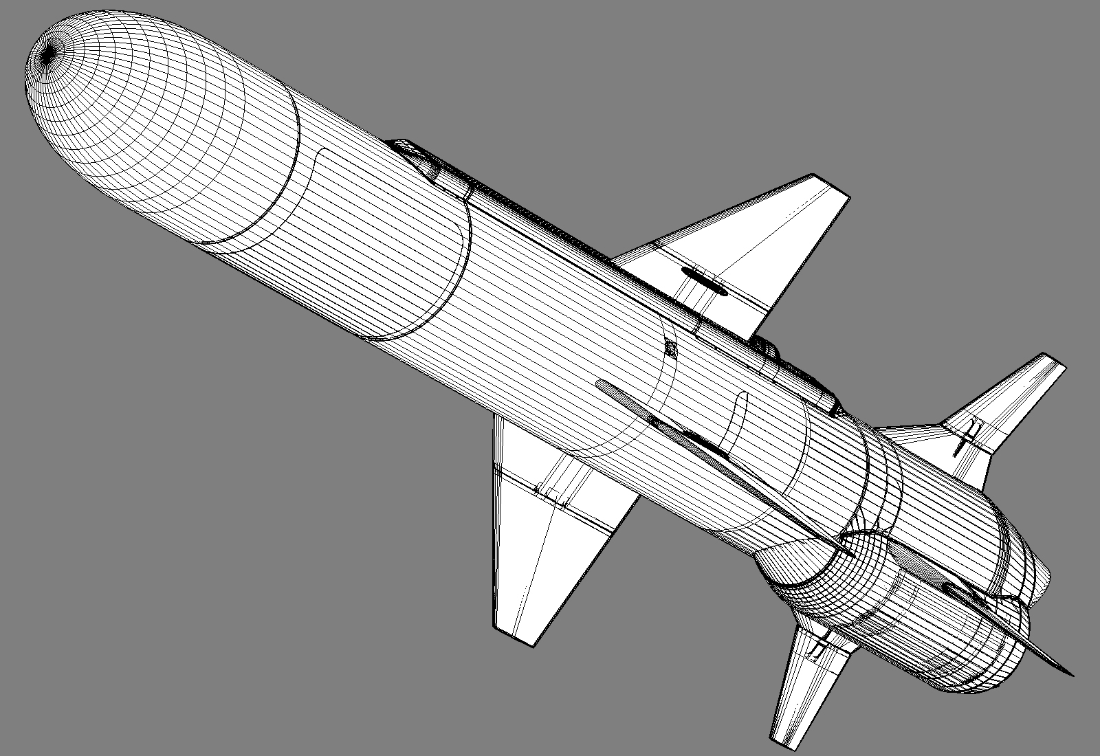 kh-35ue missile aircraft 3d model