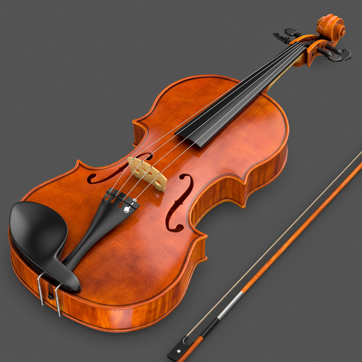 3d model violin instrument