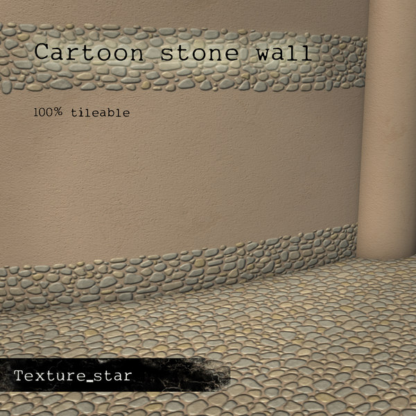 Texture cartoon stone wall
