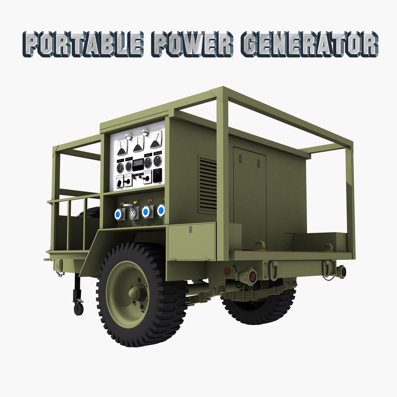 portable generator military 3d model