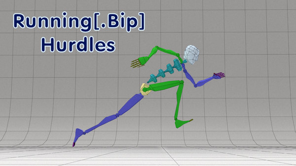 Motion Character Studio Biped Running Hurdles bip
