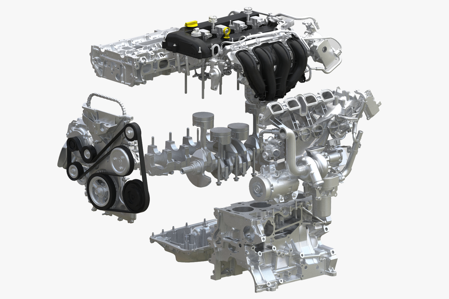 turbo engine 3d model