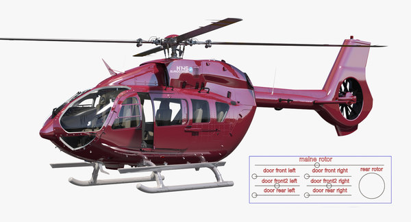 Airbus helicopters h145 cockpit 3D model - TurboSquid 1335728