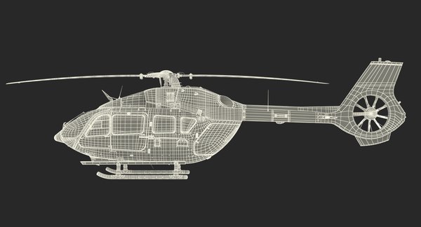 Airbus helicopters h145 cockpit 3D model - TurboSquid 1335728