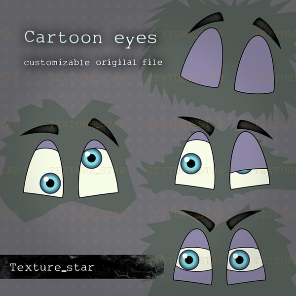 Texture Photoshop cartoon eye cartoonish