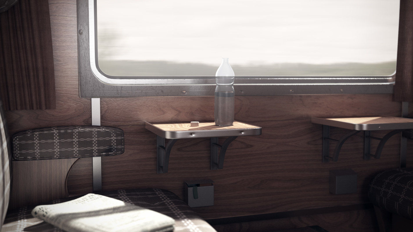 Old train interior 3D model - TurboSquid 1335608