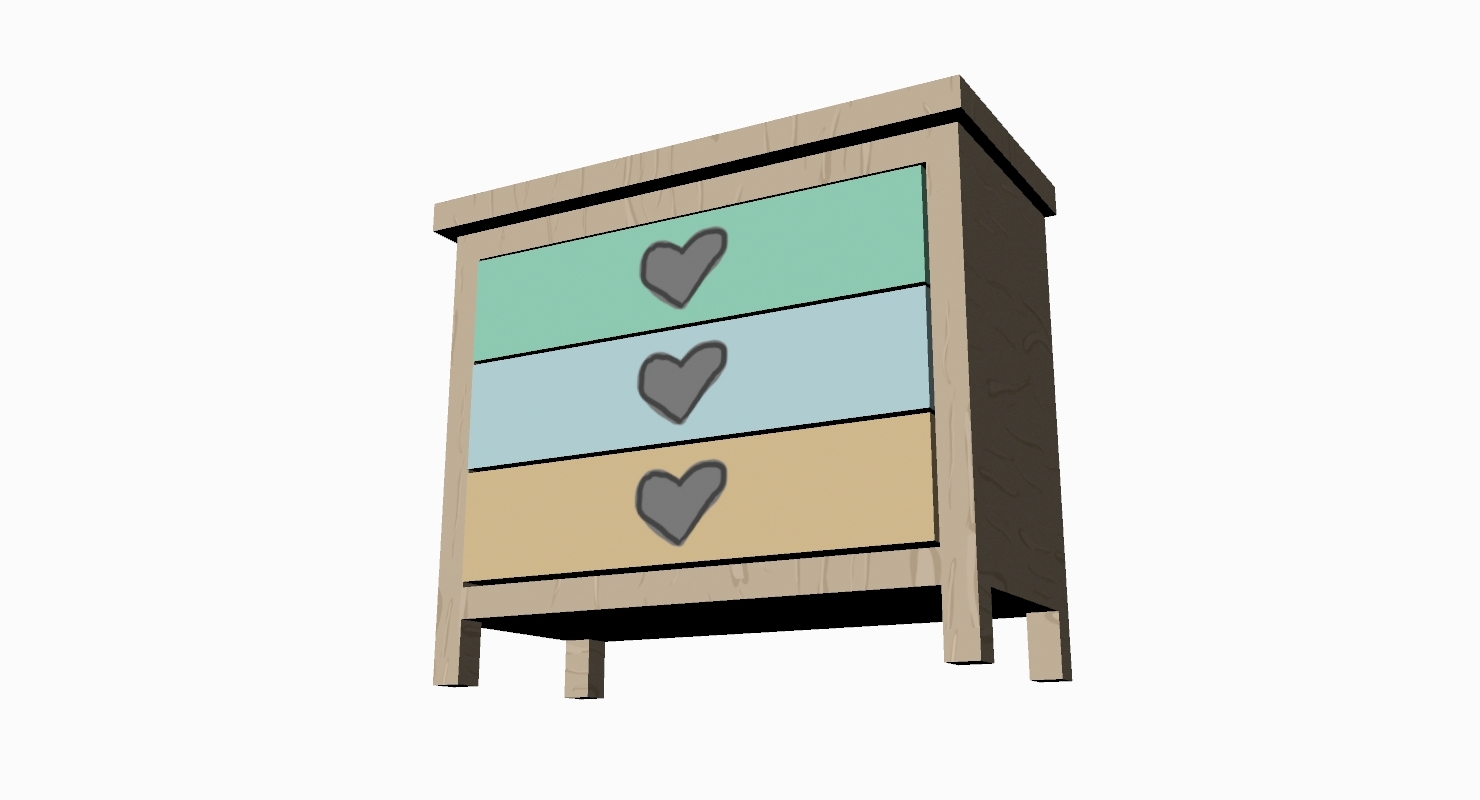 3D cartoon drawers - TurboSquid 1335804