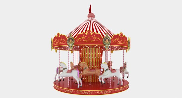 Horse carousel 3D model - TurboSquid 1282982