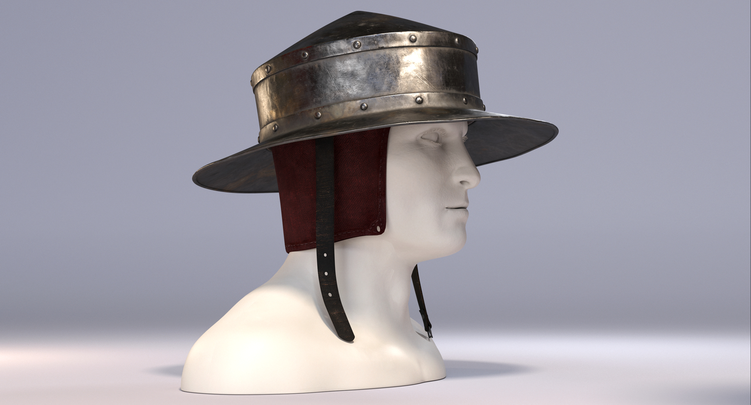 pointed kettle hat chapel 3d max