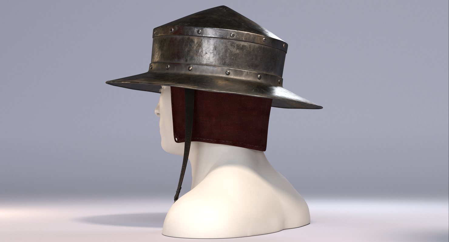 pointed kettle hat chapel 3d max