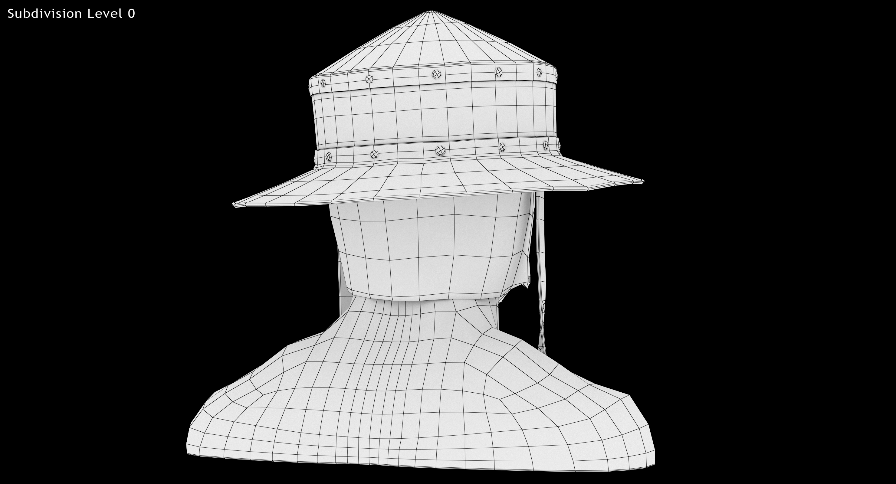pointed kettle hat chapel 3d max