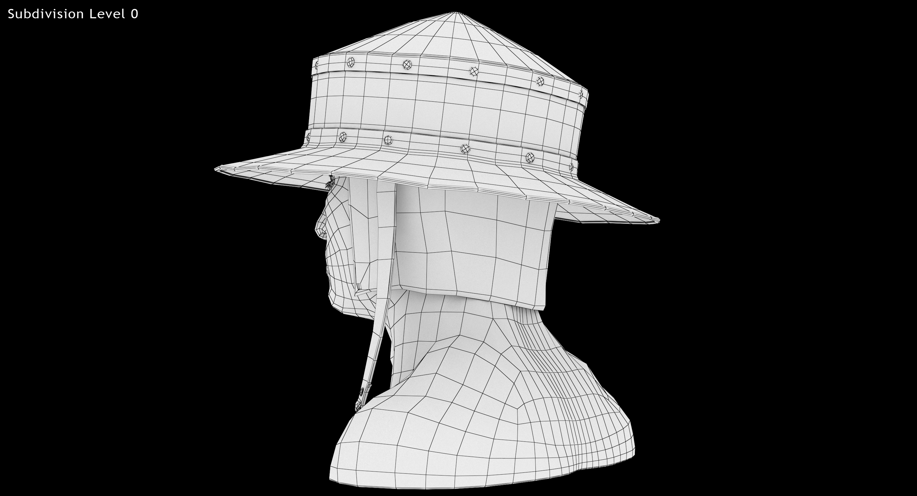 pointed kettle hat chapel 3d max